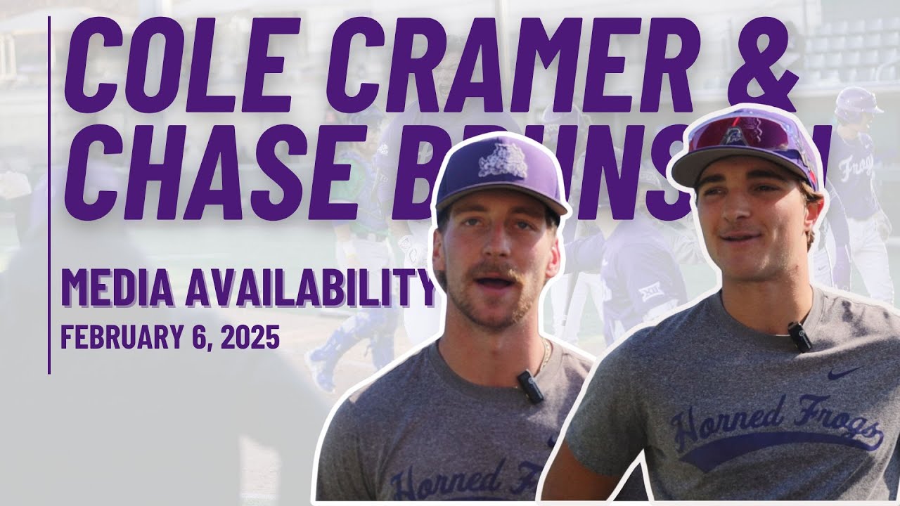 TCU Baseball | Cole Cramer & Chase Brunson | Feb. 6, 2025 - YouTube