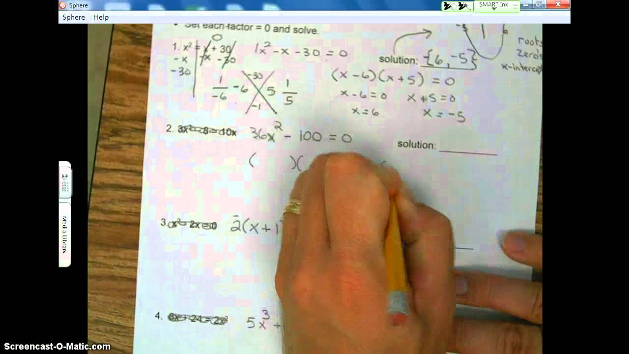 solving equations by factoring the sequel - YouTube