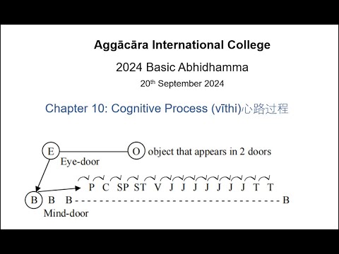 2024 Basic Abhidhamma: Cognitive Process - Part I - YouTube