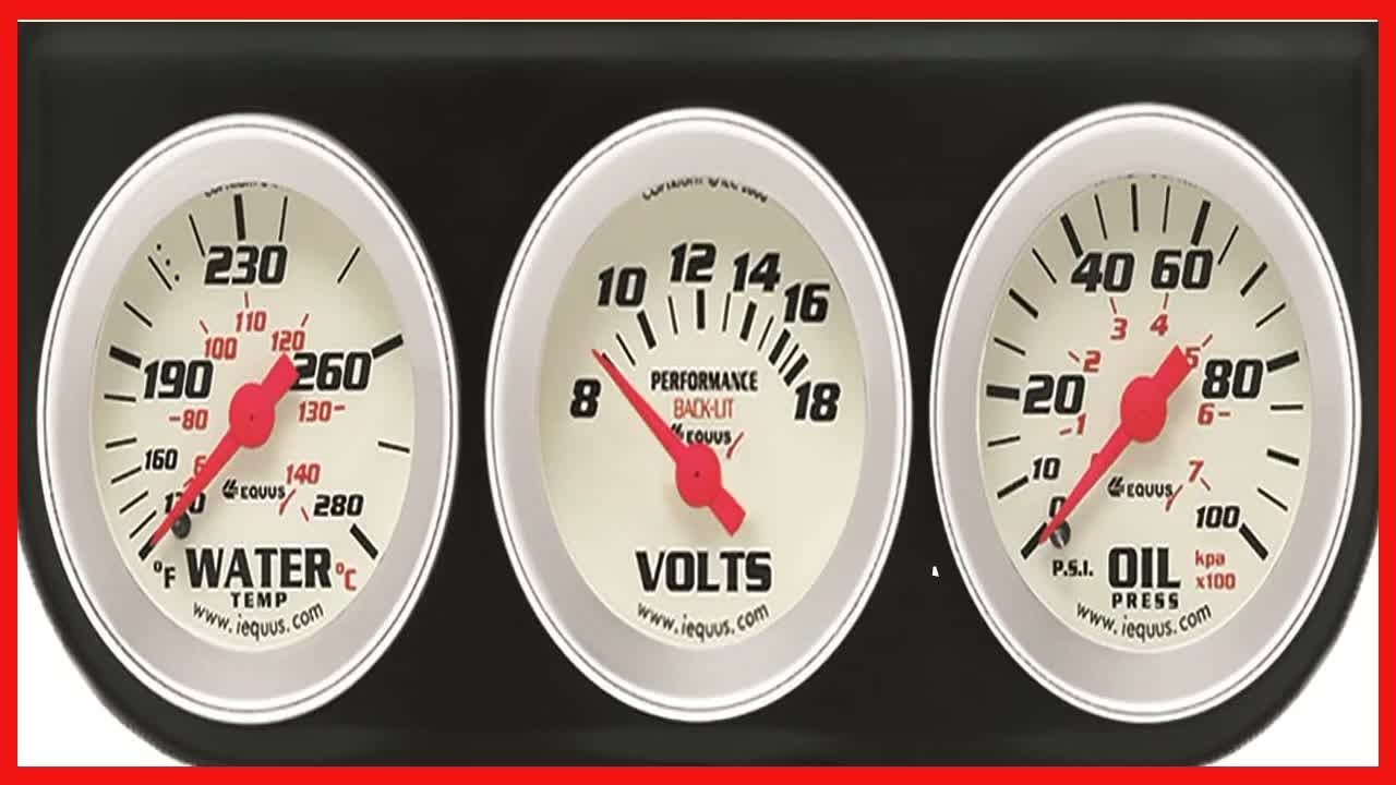 Bon produit - EQUUS 8200 Kit de jauge triple volt 5,1 cm, multi - YouTube