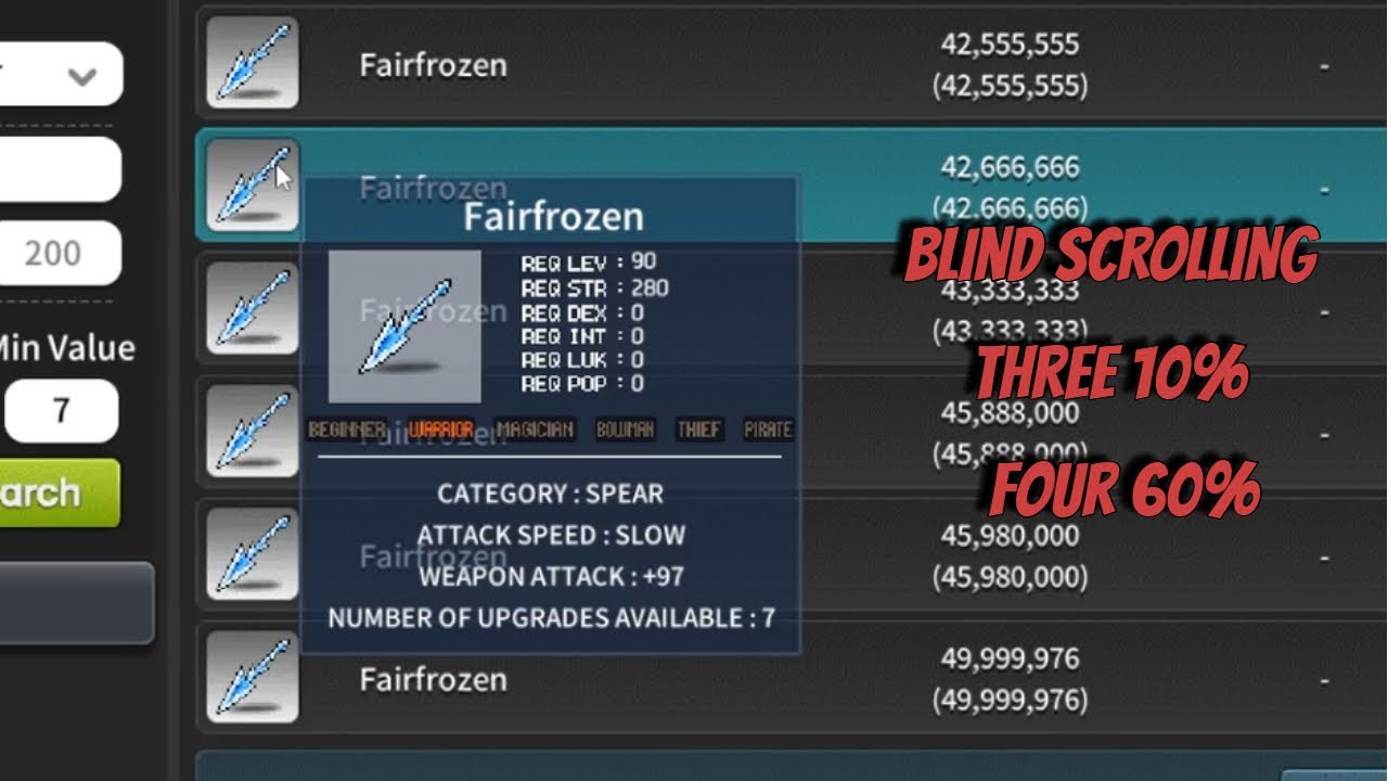 Blind Scrolling Clean Fairfrozen Maplestory Artale Dexless Dragon ...