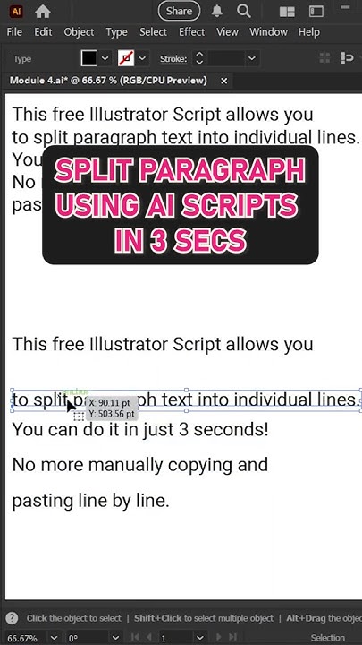 Split Paragraph using AI Scripts in 3 Seconds #fontstyle #automation # ...