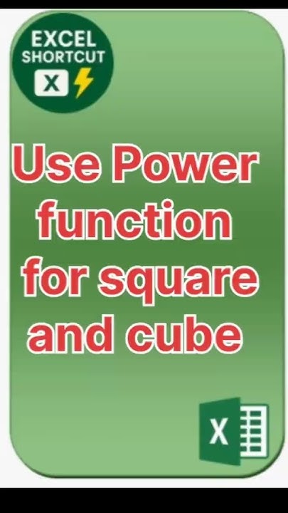 📊 Master Excel Tricks 💡Learn to use Square & Cube functions| Use Power function #trick_minor ...