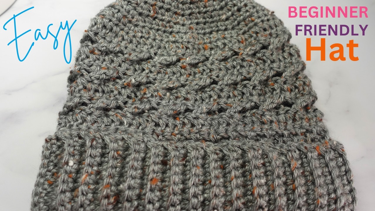 Easy Crochet Hat Tutorial For Complete Beginners - YouTube