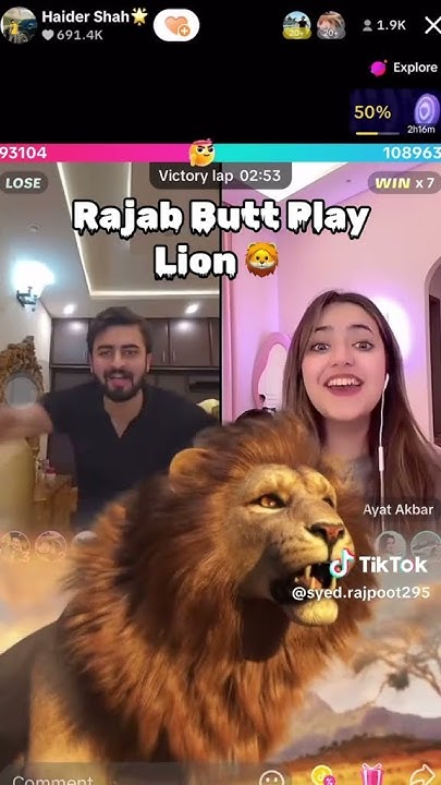 Rajab butt gift lion 🦁 to haider in TikTok live || #haidershah # ...