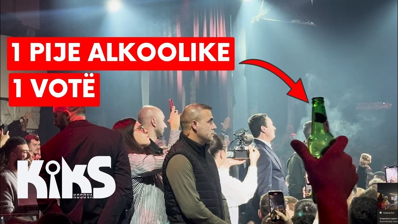 Një pije alkoolike për një votë, Kurti çartet në diskotekë - YouTube