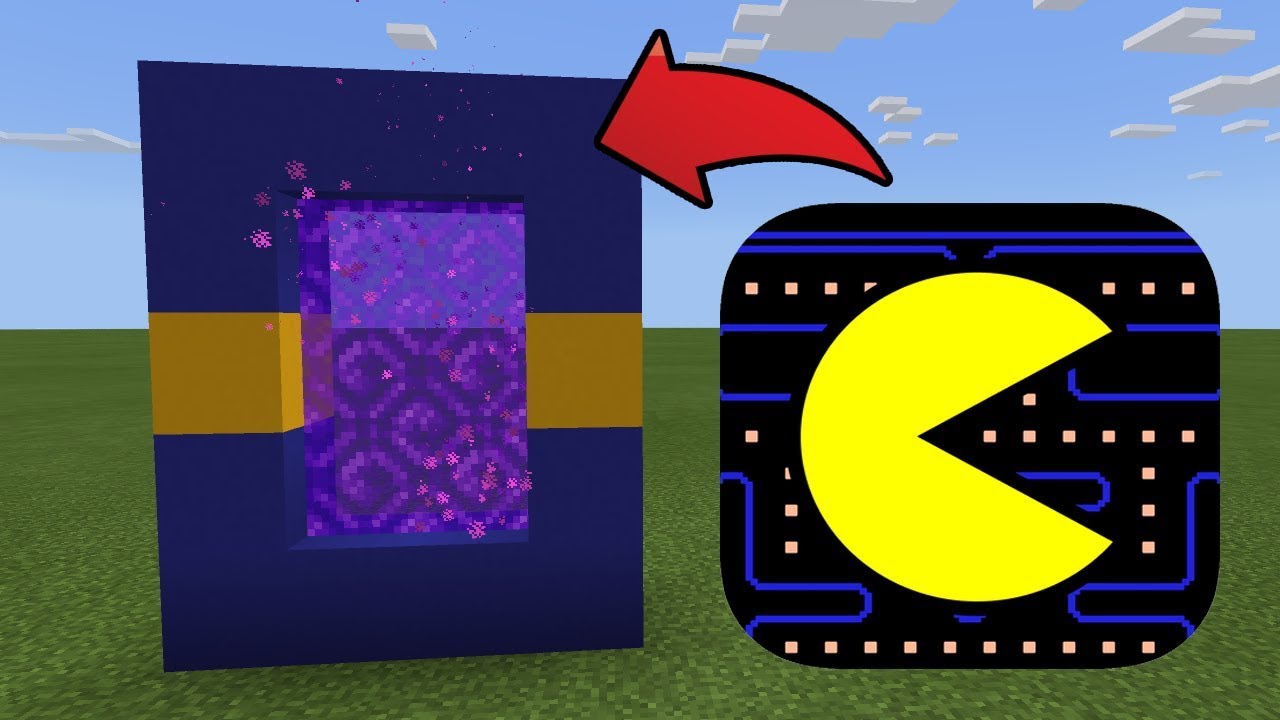 MCPE : How To Make a Portal to the Pacman Dimension - YouTube