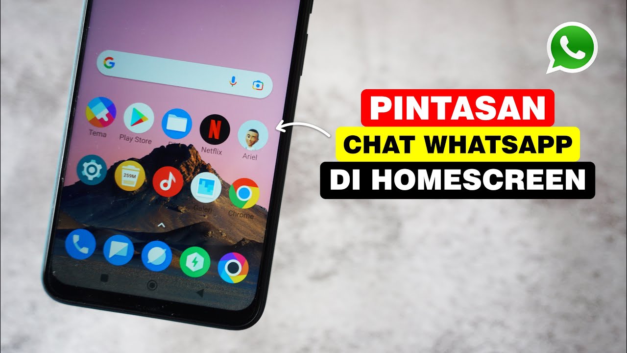 Cara Menambahkan Pintasan Chat Whatsapp Ke Layar Utama Hp Android - YouTube