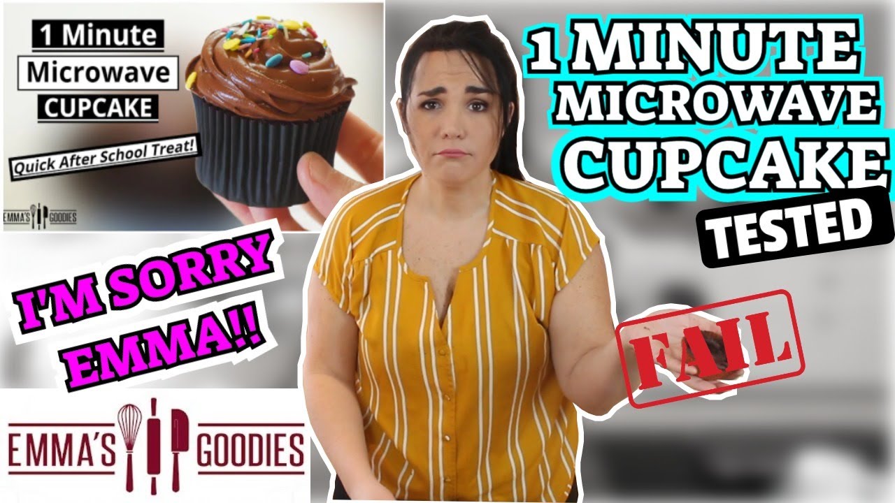 ONE MINUTE MICROWAVE CUPCAKE TESTED!! | Emma's Goodies Recipe - YouTube