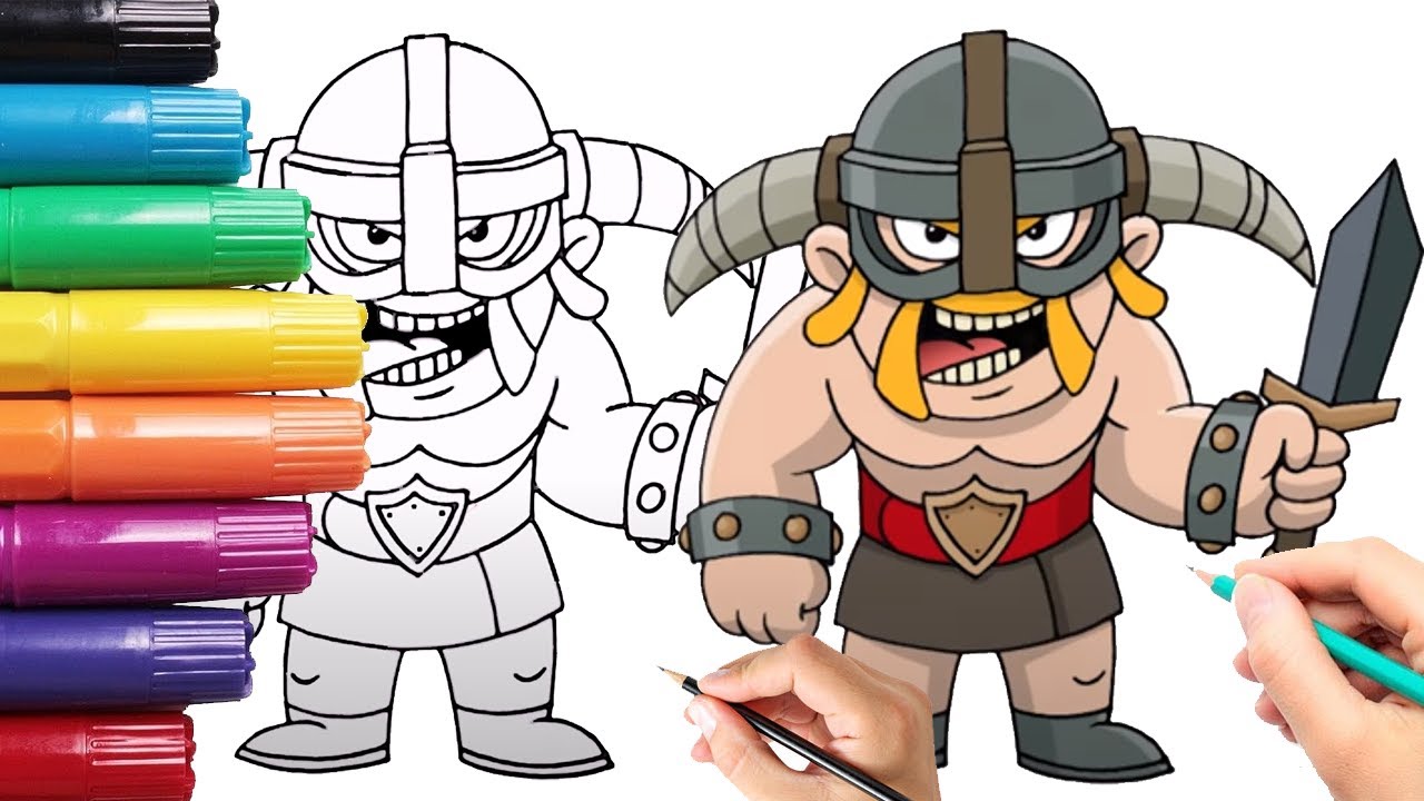 How to Draw Clash Royale | Elite Barbarian - YouTube