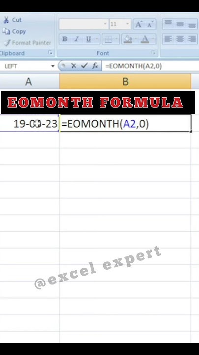 EOMONTH formula in excel!#exceltips #exceltricks #exceltutorial #microsofttips #shortsfeed - YouTube