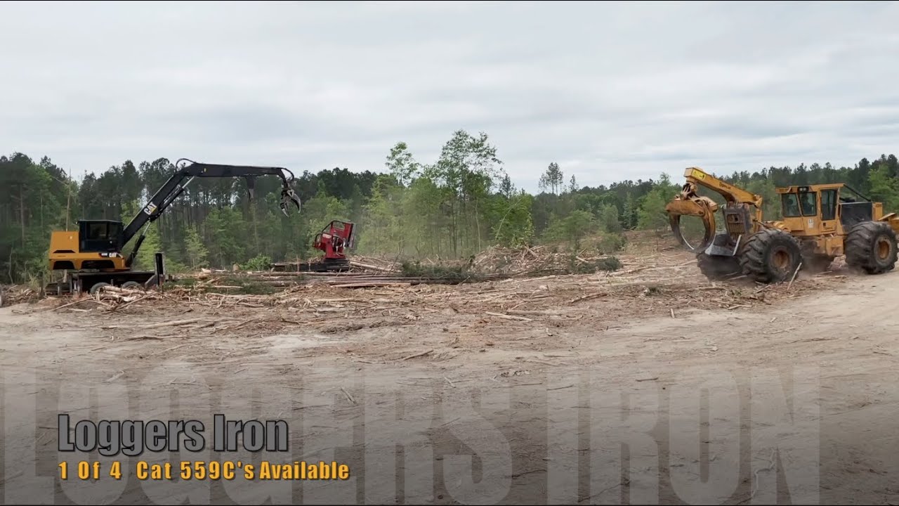 Caterpillar 559C Log Loader - YouTube