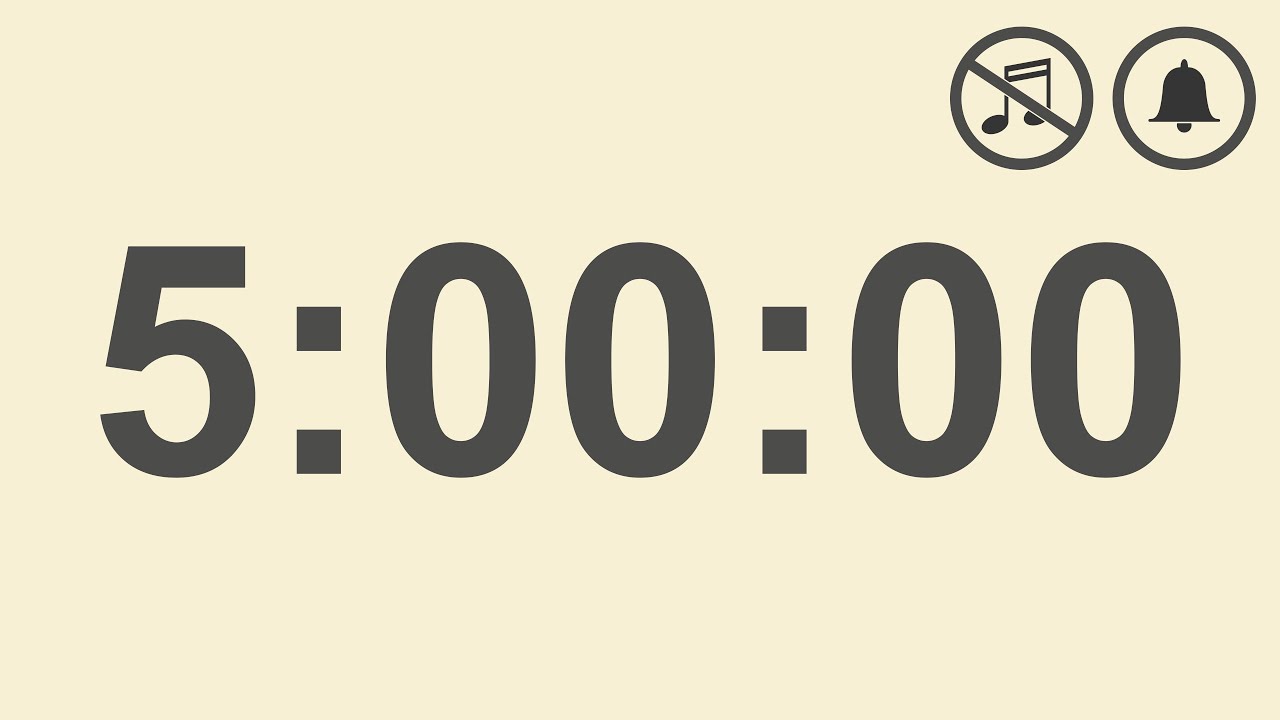 Timer 5 Stunden - Countdown Timer - YouTube