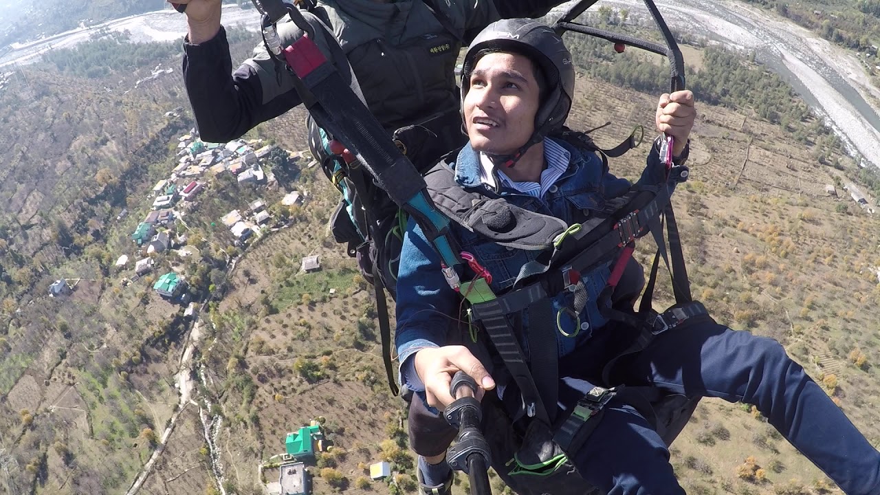 Paragliding 7500 Ft.4k video from Go Pro||Adventure ride in manali ...