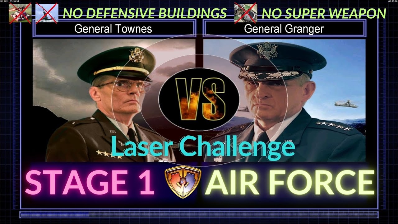 Laser Challenge - Stage 1: Air force C&C Generals Zero Hour Gameplay ...