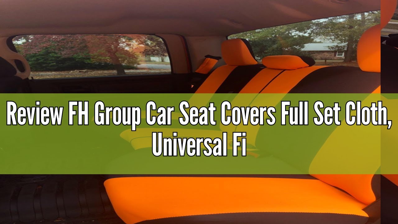 Review FH Group Car Seat Covers Full Set Cloth, Universal Fit combo ...
