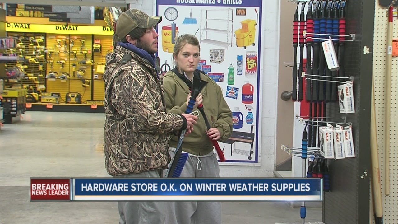 Hardware store ok on winter weather supplies - YouTube