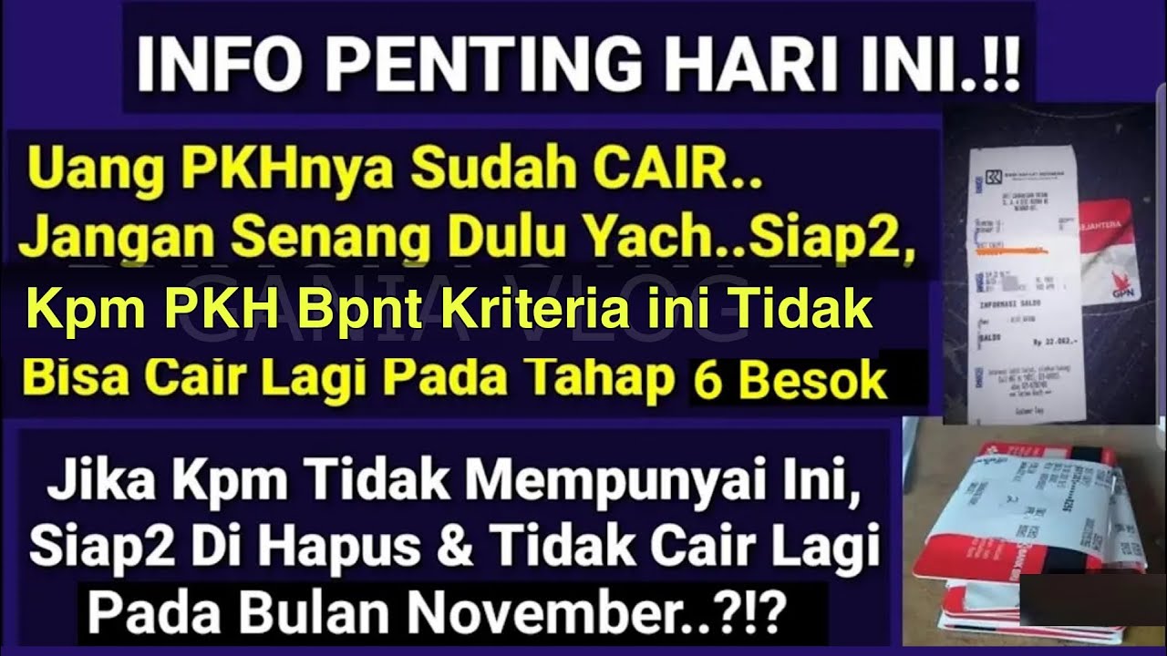 PENTING TERBARU HARI INI.INILAH CALON PENERIMA PKH BPNT YG AKAN DIHAPUS TIDSK CAIR NOV-DES - YouTube