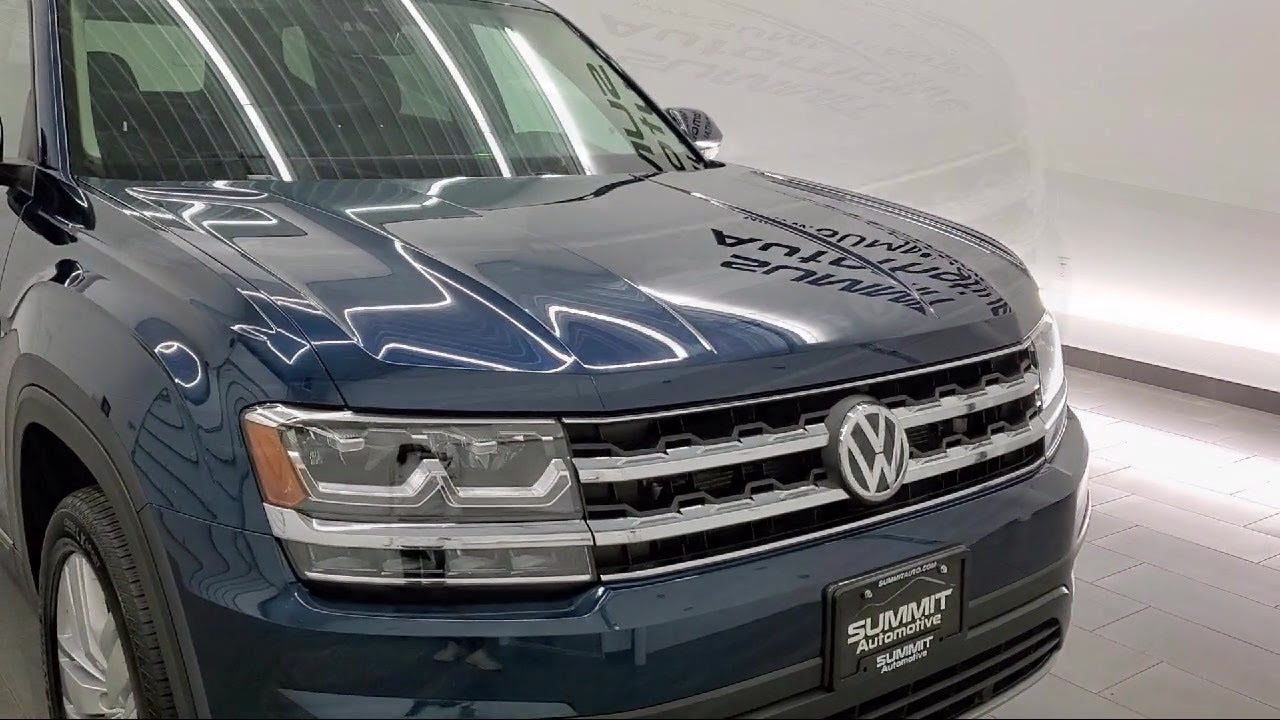 2019 Volkswagen Atlas 3.6L V6 SEL Blue Used. walk around for sale in ...