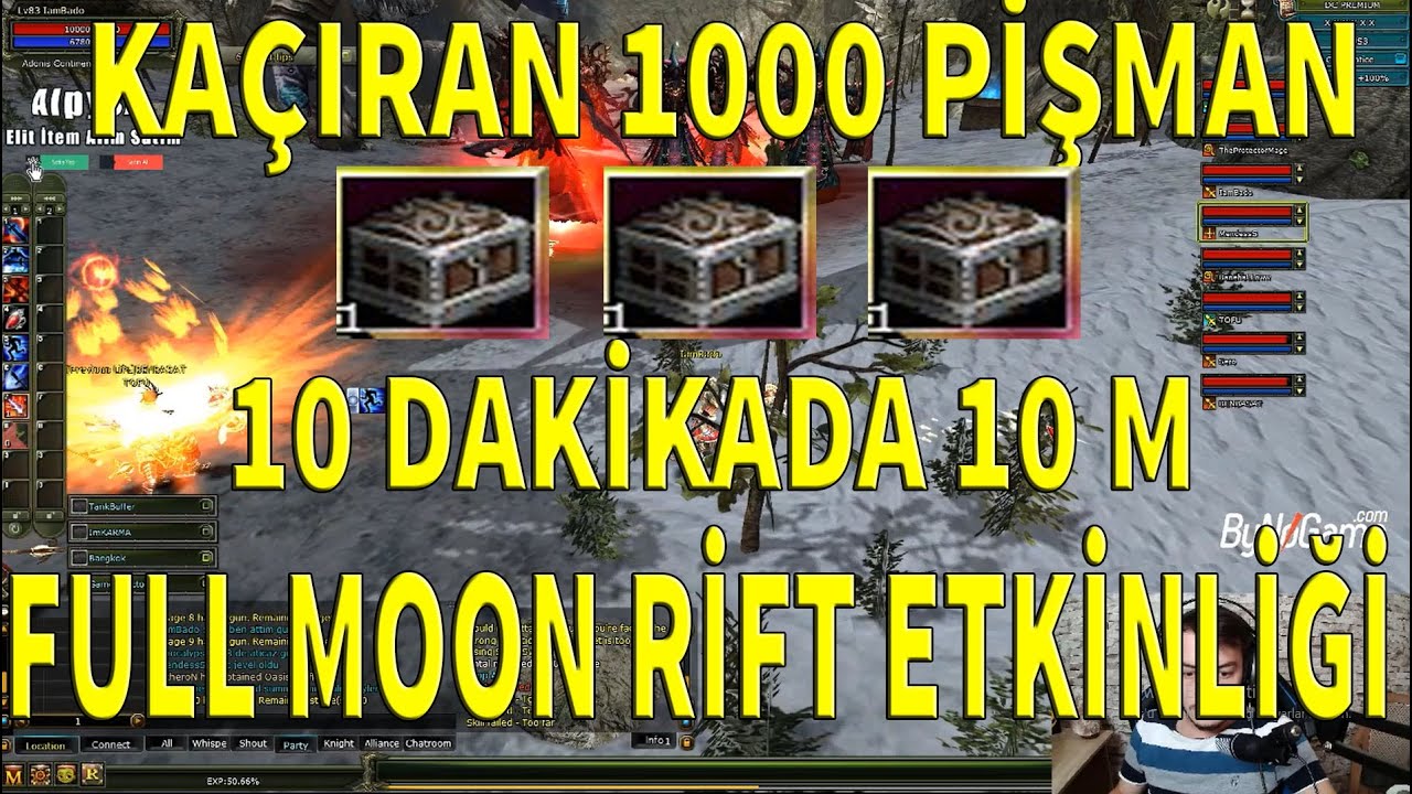 Knight Online Full Moon Rift Etkinliği | Her Gün 10 Dakikada 10m Kas ...