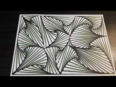 Çok kolay çizgi illüzyonu / çizgi çalışması / çizim fikirleri / görsel sanat / DIY /