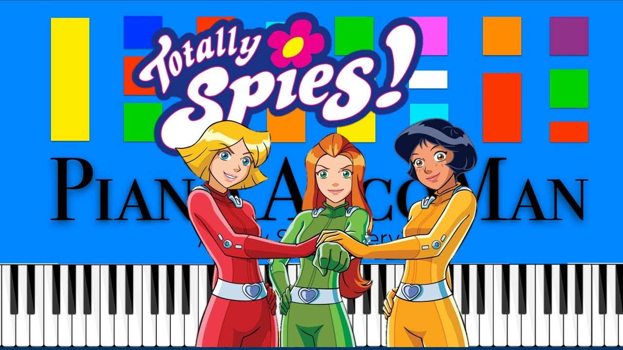 Totally Spies Theme Song (Here We Go) (Slow Easy Medium) Piano Tutorial ...