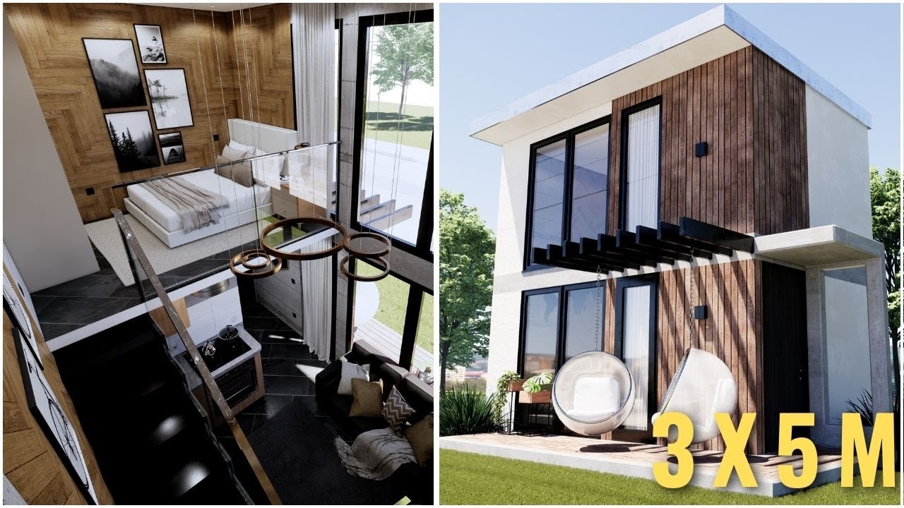 TOTALLY AFFORDABLE small House 3,5x5 m SMALLER than a CONTAINER house ...