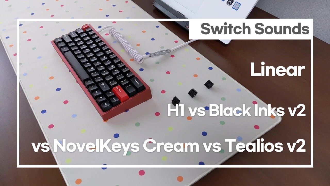 Tofu with H1 vs Black Inks v2 vs Cream vs Tealios v2 Typing Sounds
