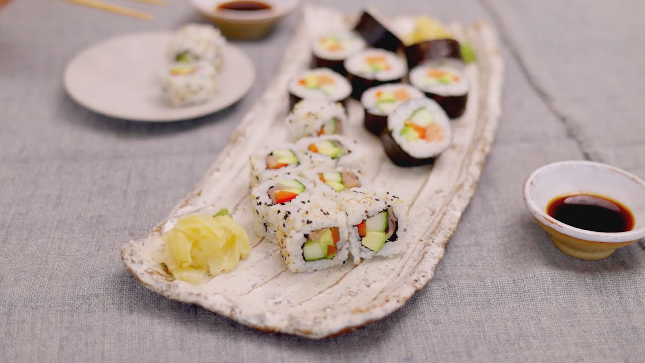 Uramaki - Inside-out Sushi Rolls | Yutaka - YouTube