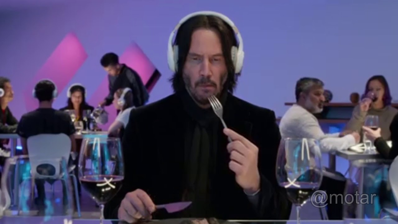 Keanu Reeves Dinner Scene Meme - YouTube