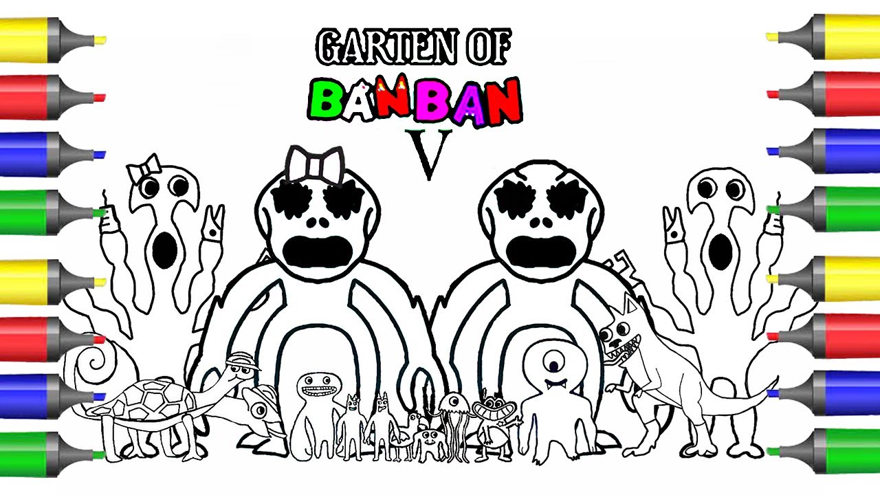 New Garten of BanBan 5 Coloring pages /ALL BOSSES/ BENITO and SYRINGEON ...