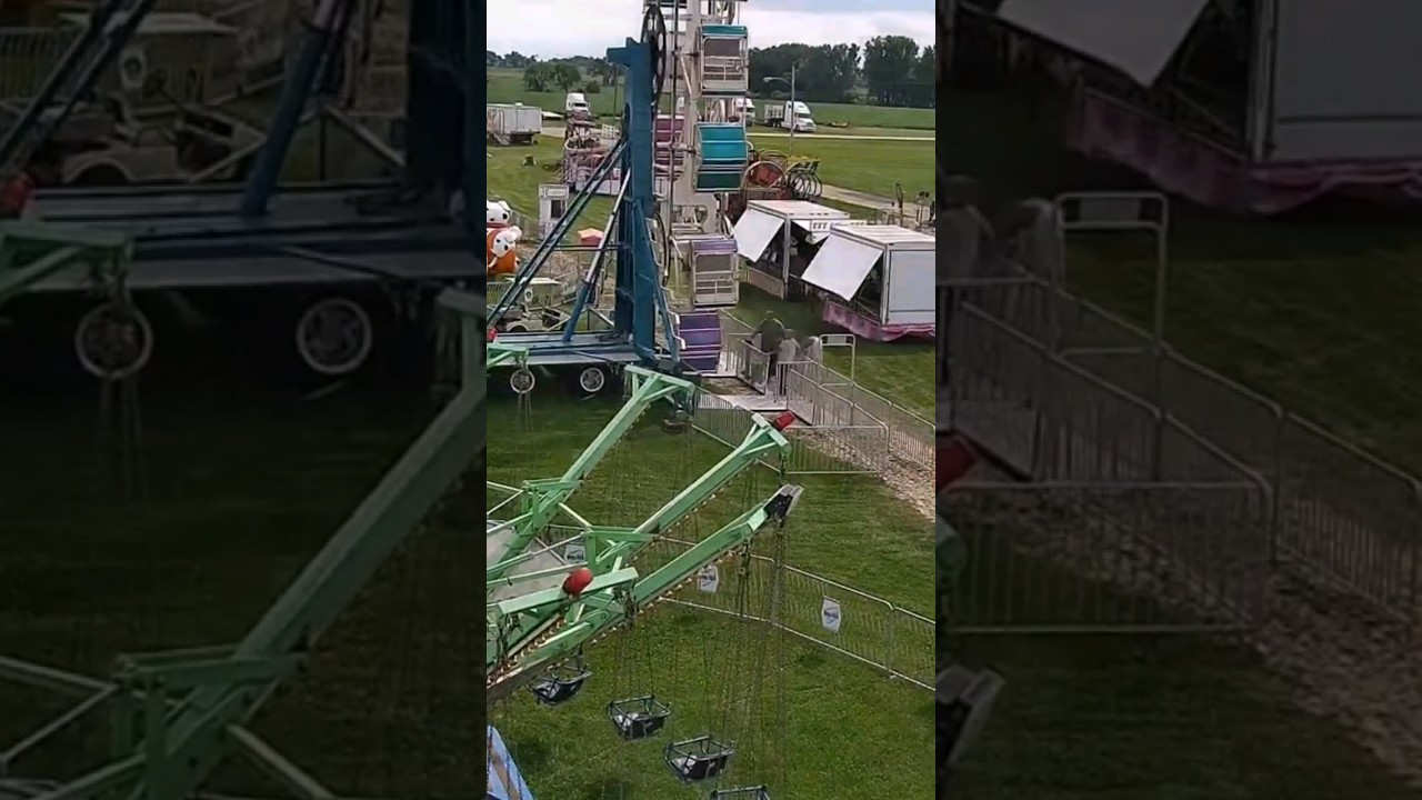 Setting up the Amusement Rides time-lapse at the County Fair 🎡🎠 # ...