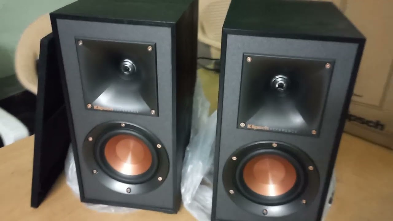 klipsch bookself R-41M detailed powerfull speaker... - YouTube