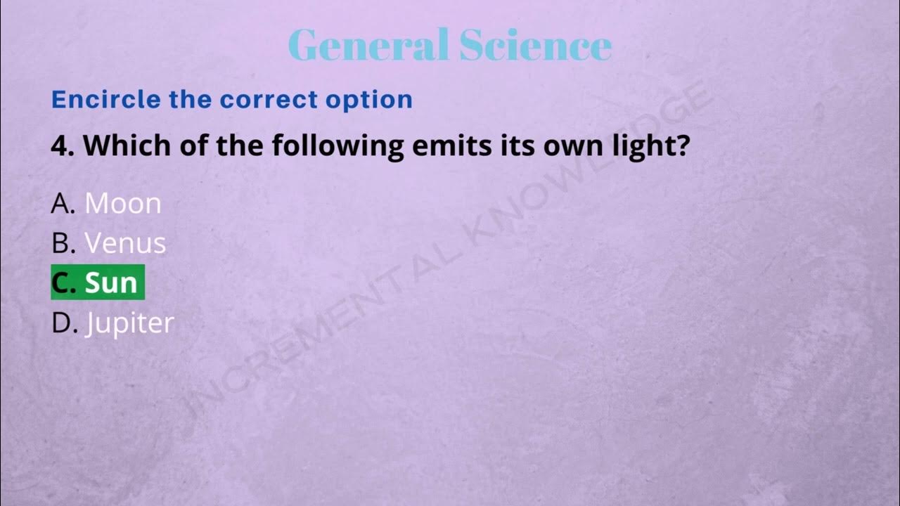 General Science 6th Class Chapter 12 Solar System Solved Exercise ...