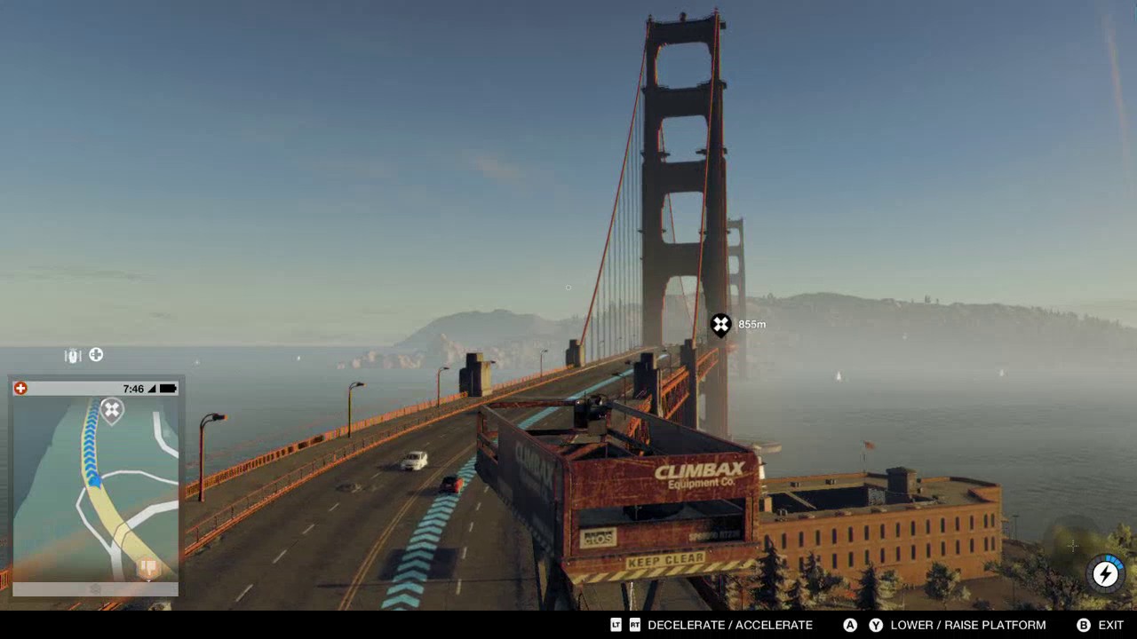 WATCH DOGS 2 USING A CRANE TO JUMP OFF GOLDEN GATE BRIDGE!! - YouTube