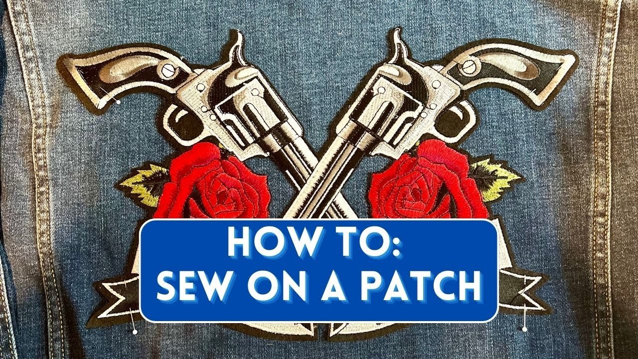 HOW TO SEW ON A PATCH | By Machine - YouTube