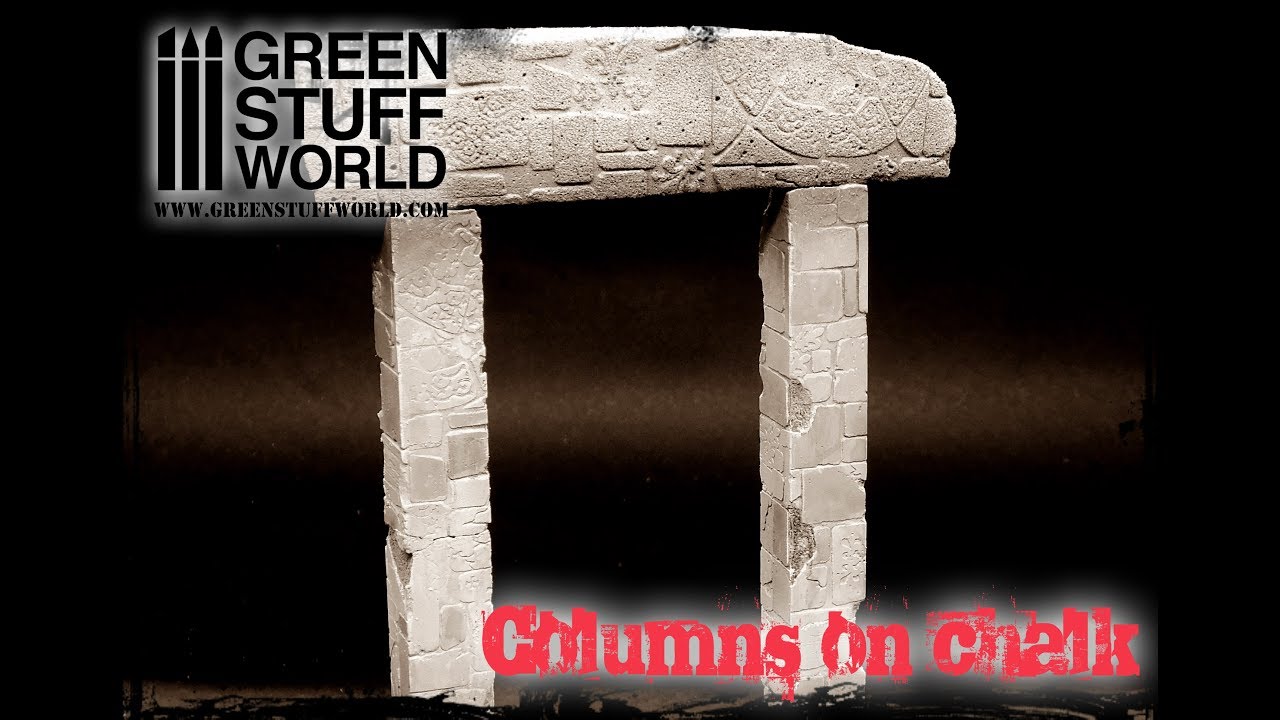 Creative: Columns on chalk with rolling pins. - YouTube