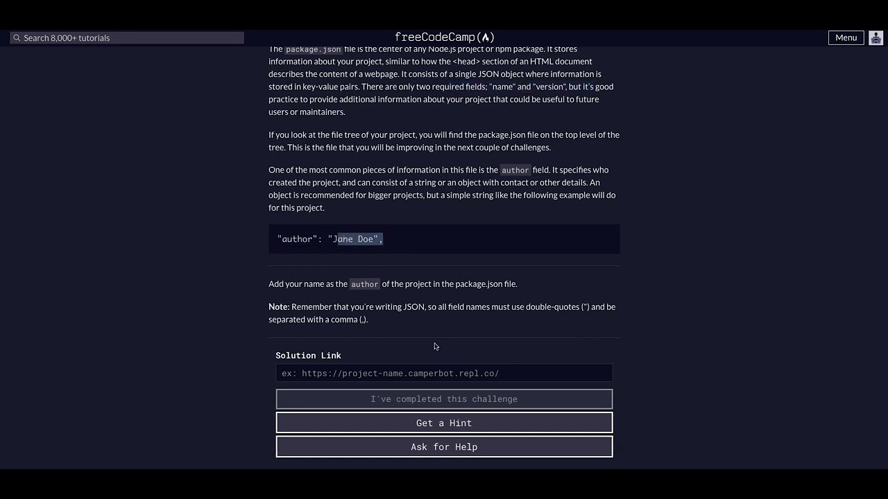 01 How To Use Packagejson The Core Of Any Nodejs Project Freecodecamp Help Backend Dev