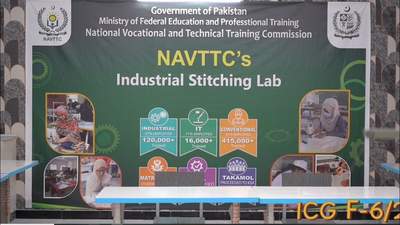 NAVTTC'S Industrial Stitching Lab ICG F-6/2 - YouTube