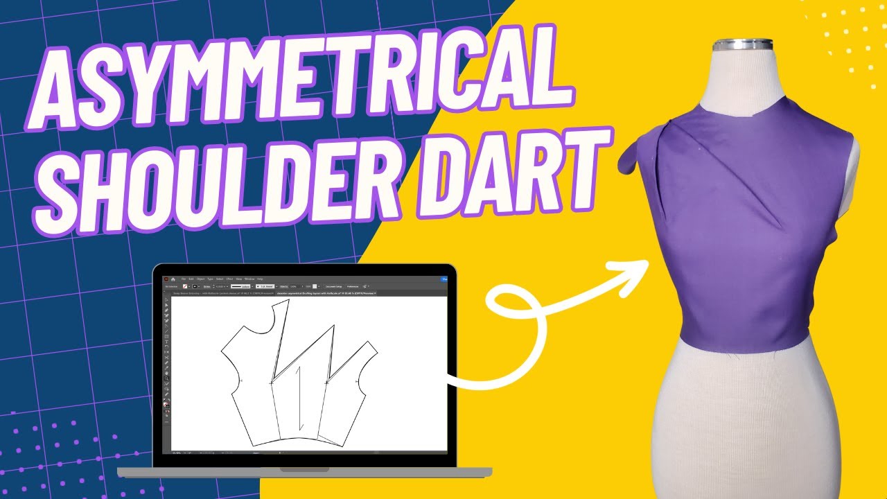 Cutting and Pinning the Asymmetrical Shoulder Darts - YouTube