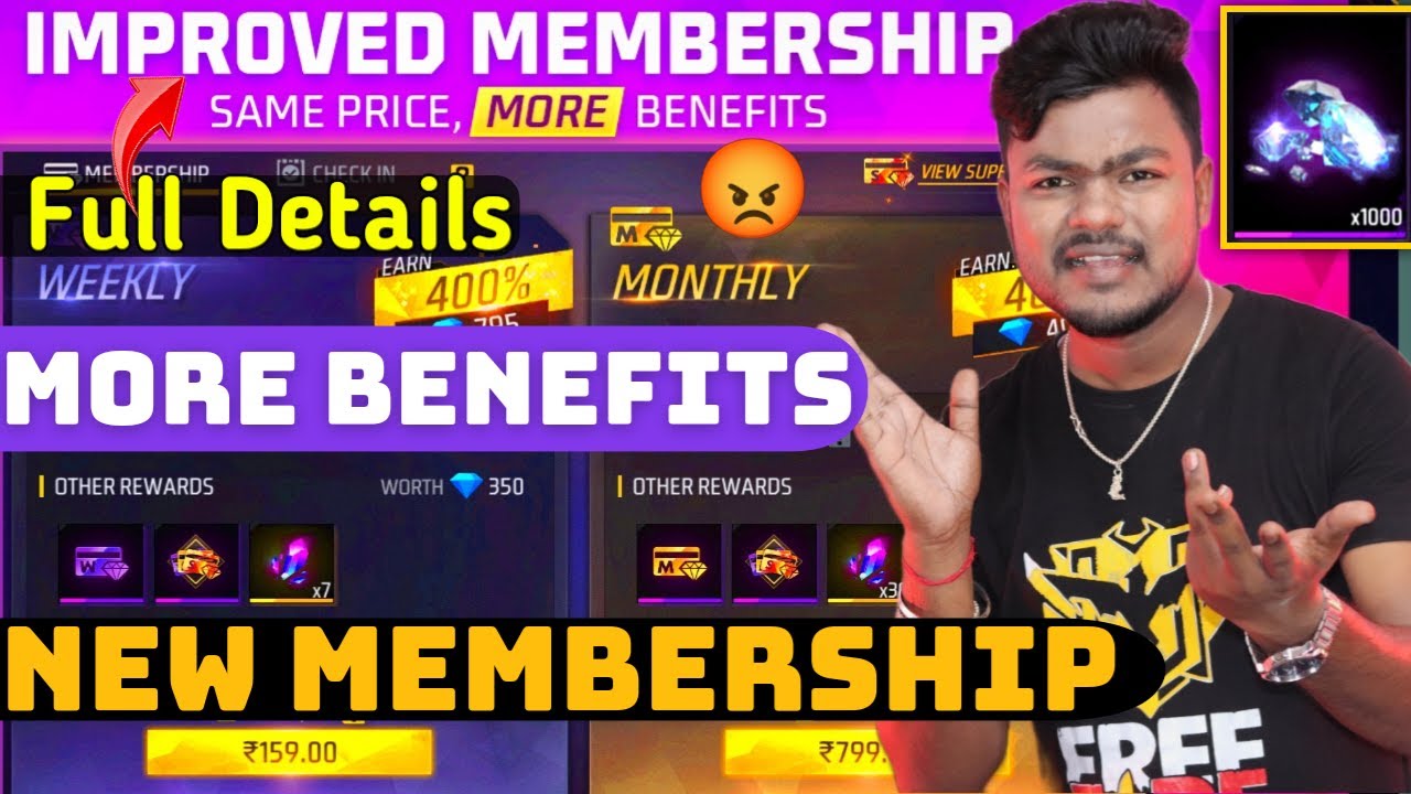 Free Fire Improved Membership Full Details | Free Fire Improved ...