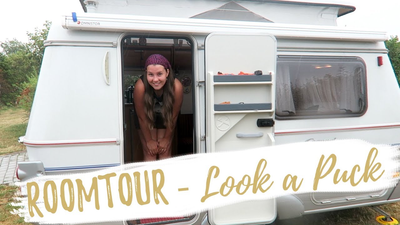 Look a Puck - the ROOMTOUR through our tiny Caravan - YouTube