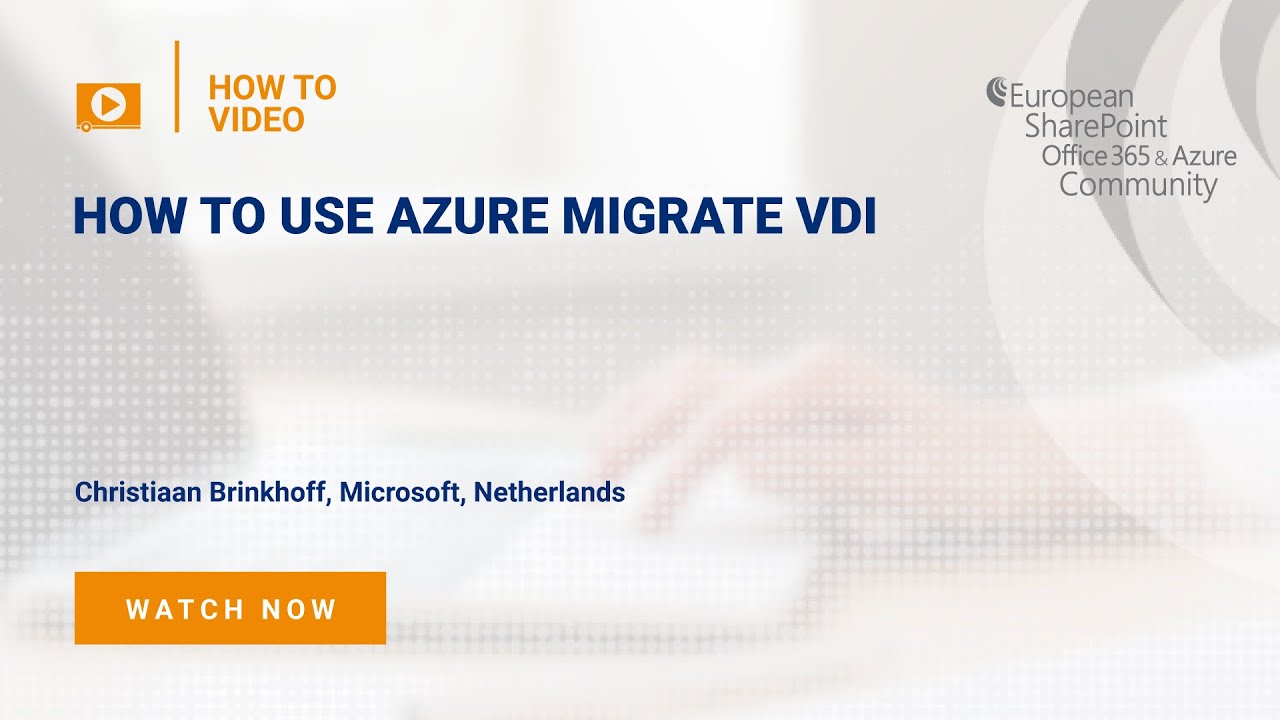 How To use Azure Migrate VDI - YouTube