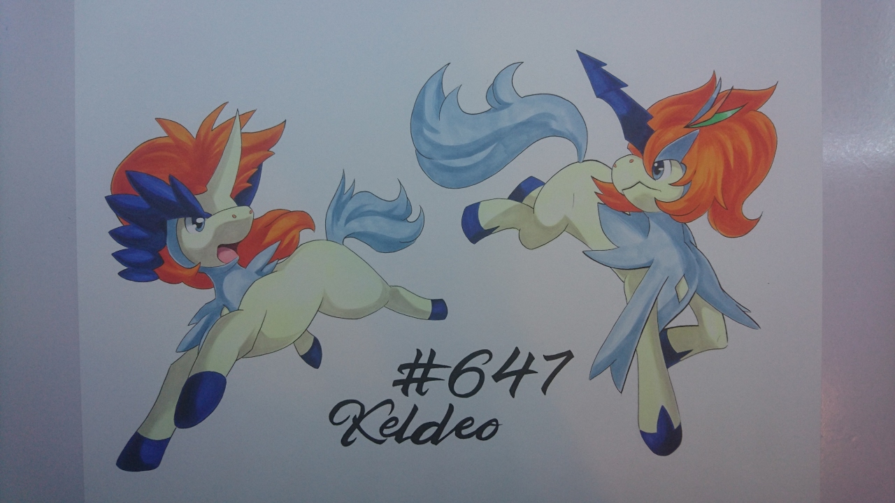 Time Lapse Drawing - Keldeo's Ordinary and Resolute Form(s) from ...