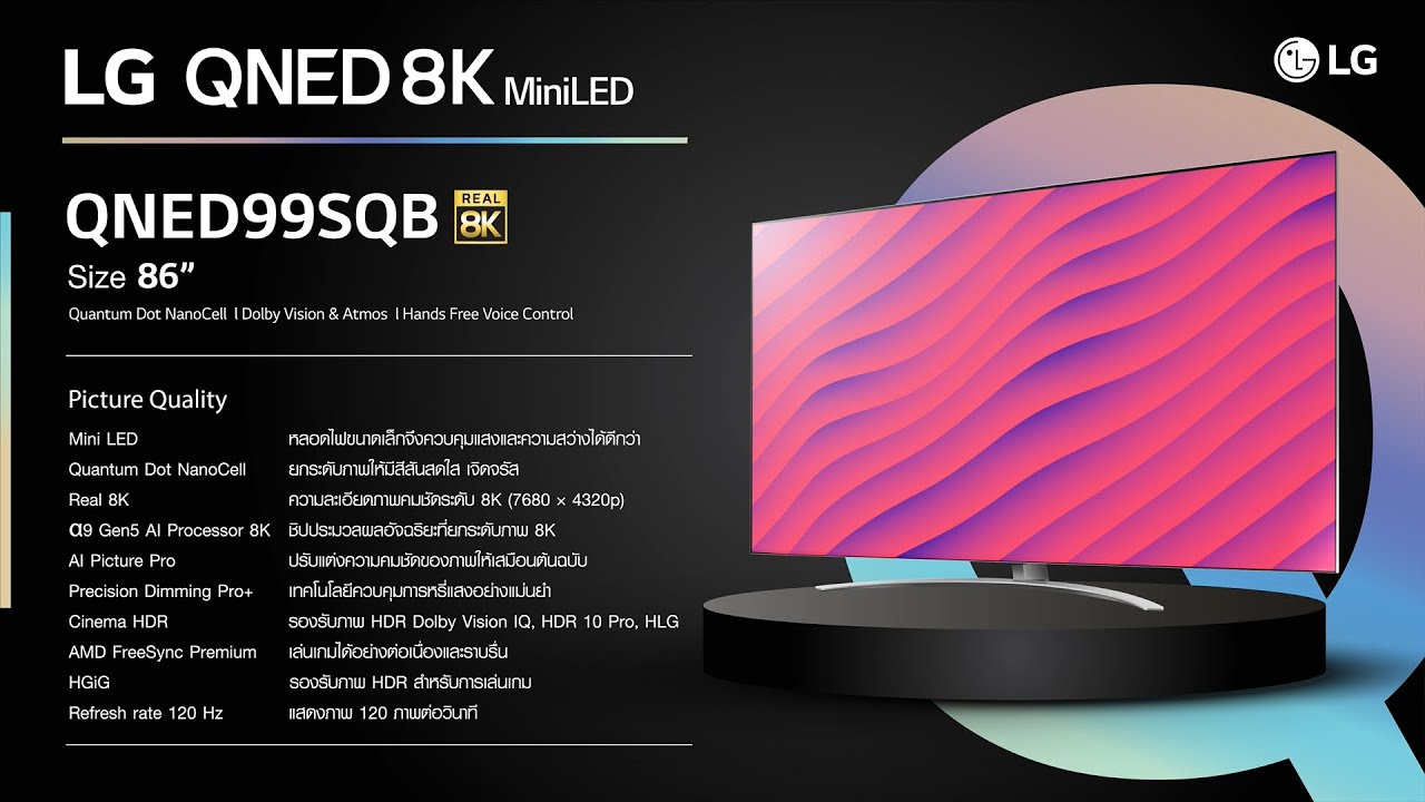 LG QNED Mini LED 8K TV : ซีรีส์ QNED99SQB - ภาพสีสันเจิดจรัส เหนือชั้น ...