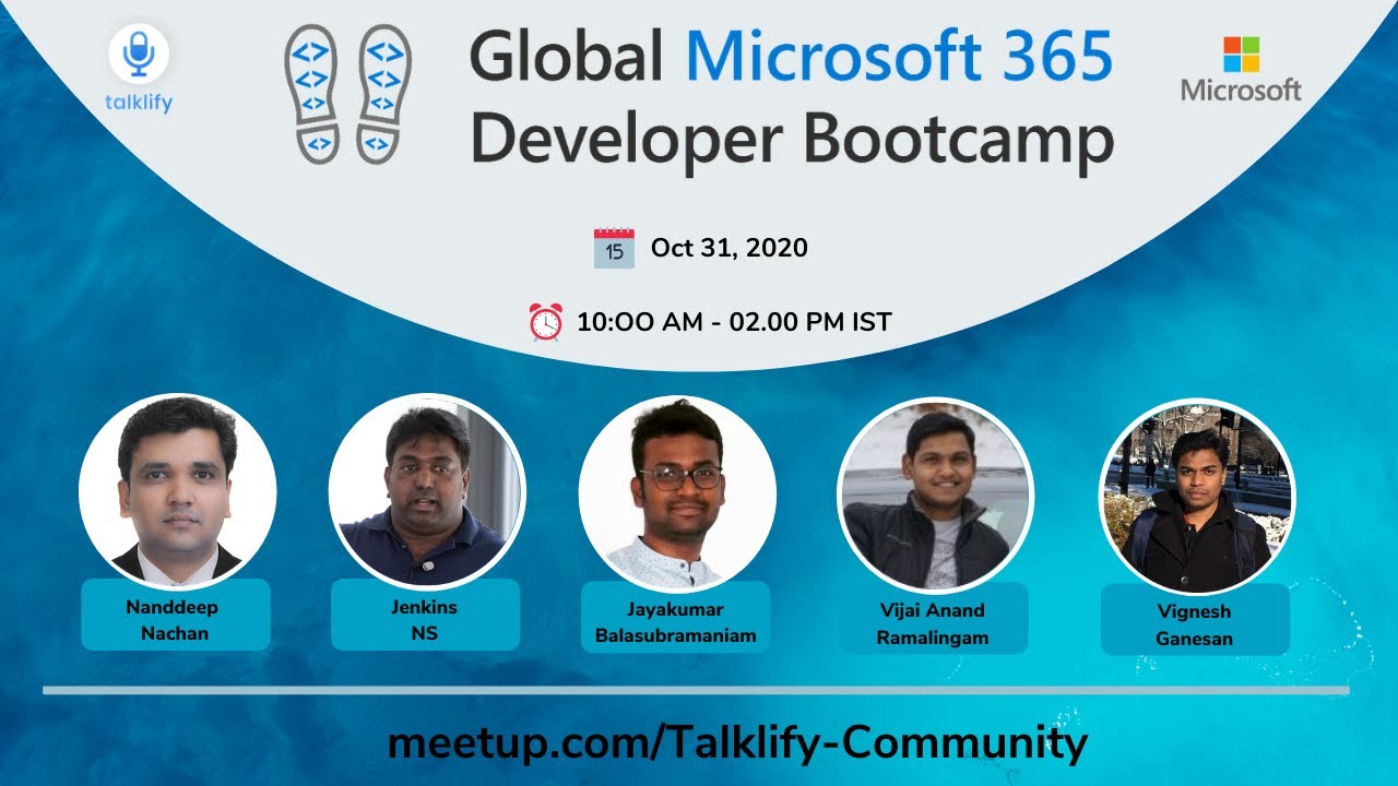 Global Microsoft 365 Developer Bootcamp 2020 - Trivandrum - YouTube