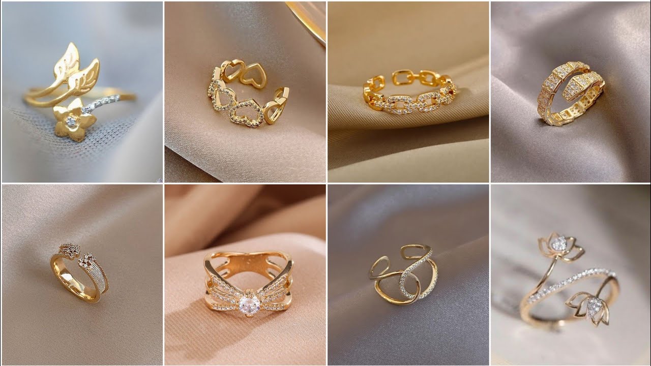 gorgeous gold rings collection for engagement and wedding - YouTube