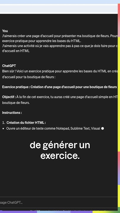 Coder en HTML à l'aide de ChatGPT - YouTube