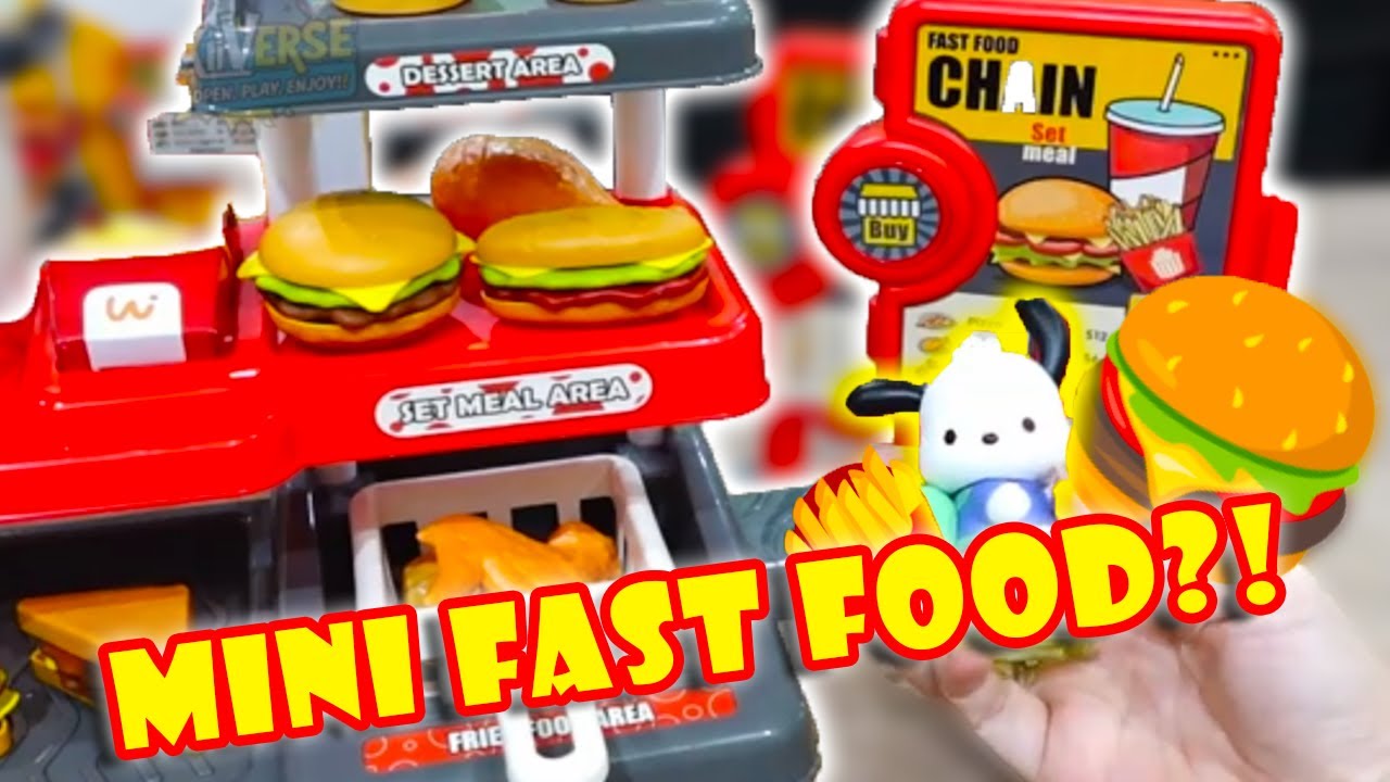 Mini Fast Food Toy?! 🍔 Cute Kitchen Playset Unboxing & Review! - YouTube
