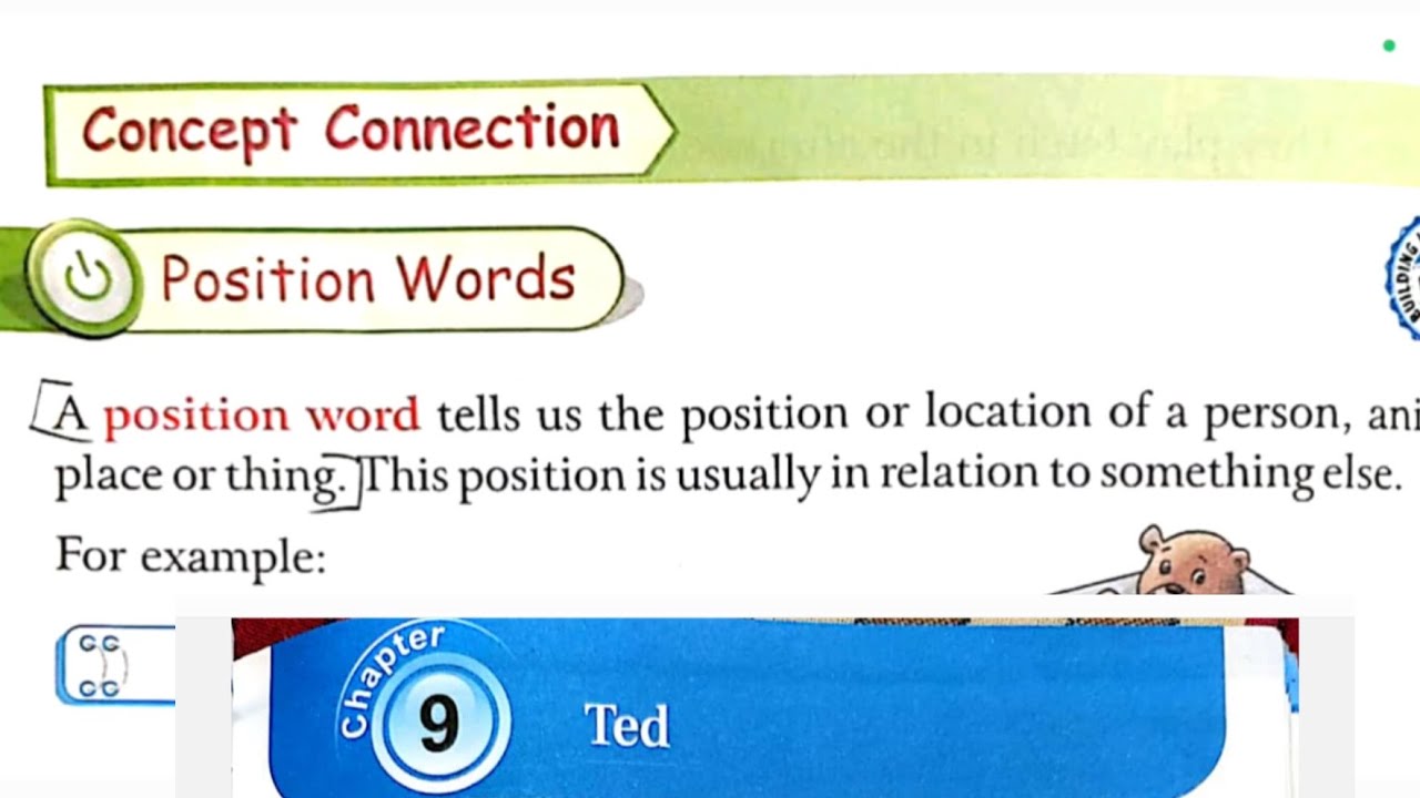 Position word | Ted | Class 2 | Chapter 9| E- dac | Discovering english ...